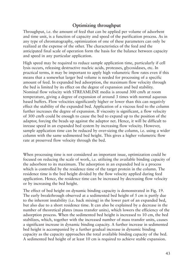 Expanded bed column pharmacia introd eba | PDF | Biotech and Biomedical ...