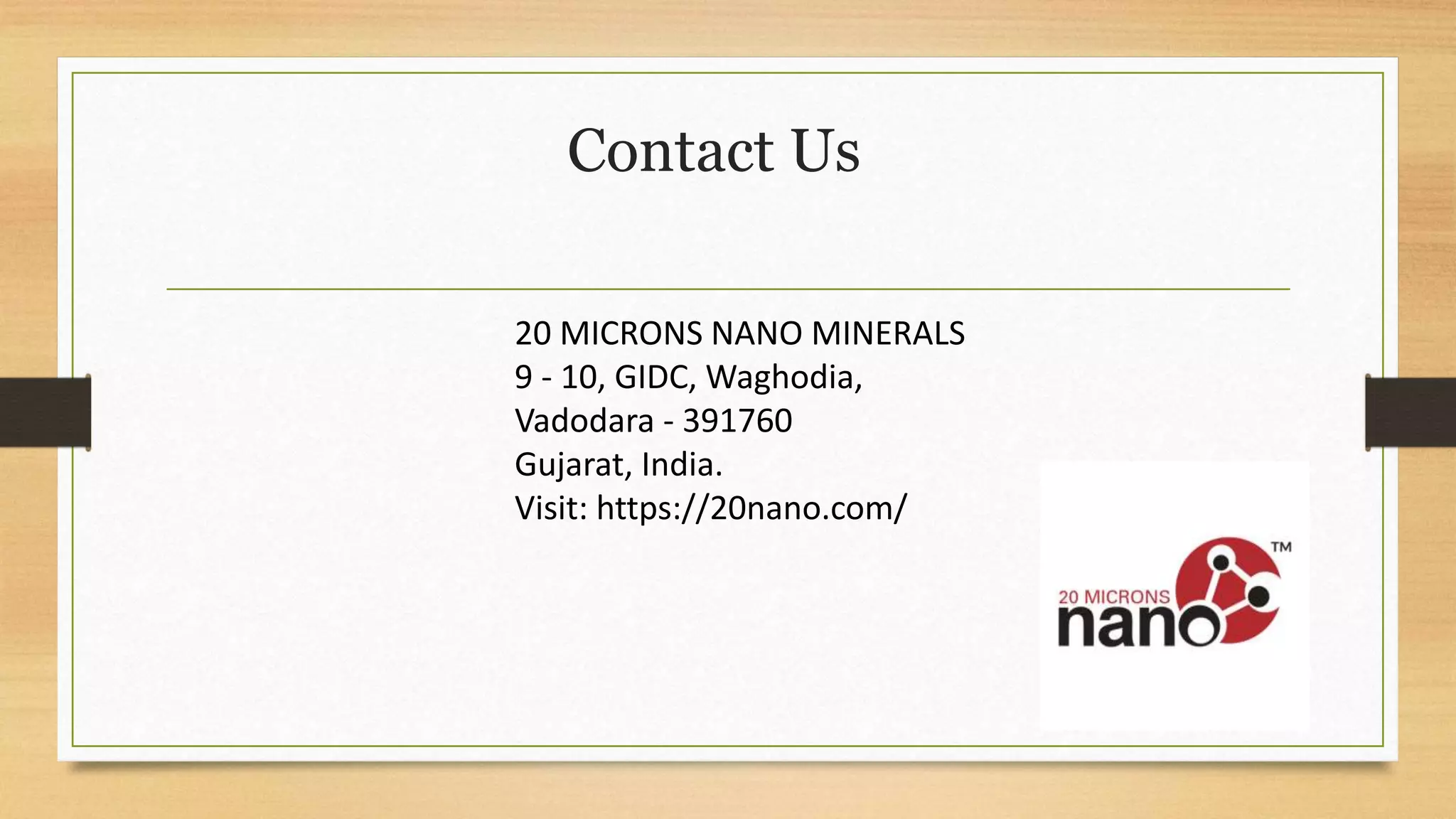 Expanded Clay Product- 20 Microns Nano Minerals Ltd. Products.pptx
