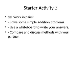 Expanded column addition for grade 2 2 s | PPT