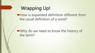 Expanded Definition English 10 ......... | PPTX
