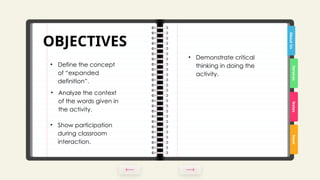 Expanded definition for Senior High School | PPT