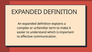 EXPANDED DEFINITION OF WORDS.pptxjejejdidiej | PPT