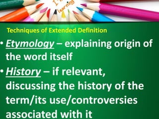 Expanded Definitions of Words | PPTX
