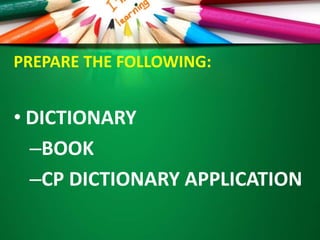 Expanded Definitions of Words | PPTX