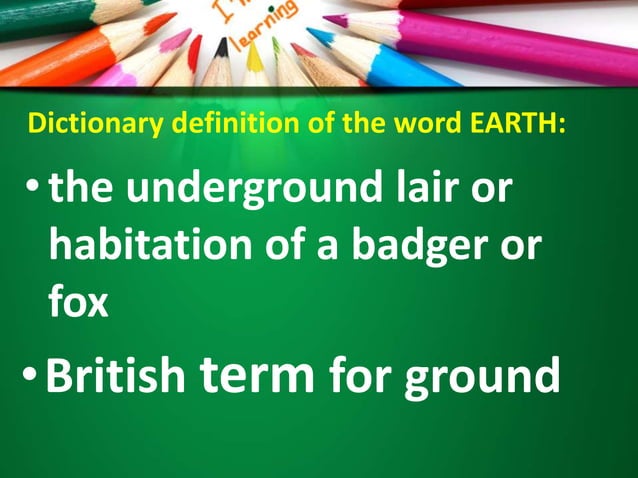 Expanded Definitions of Words | PPTX | Geology | Science