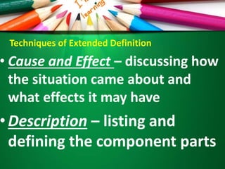 Expanded Definitions of Words | PPT