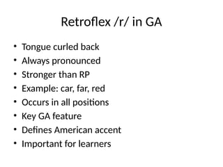 Comprehensive Overview of American English Pronunciation and Global ...