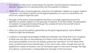 Sculpture in the Expanded Field | PPTX | Modern Art | Fine Art