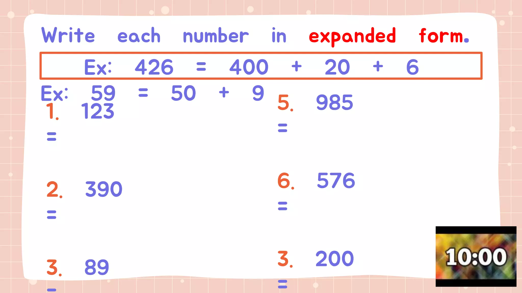 Math Expanded form | PPTX