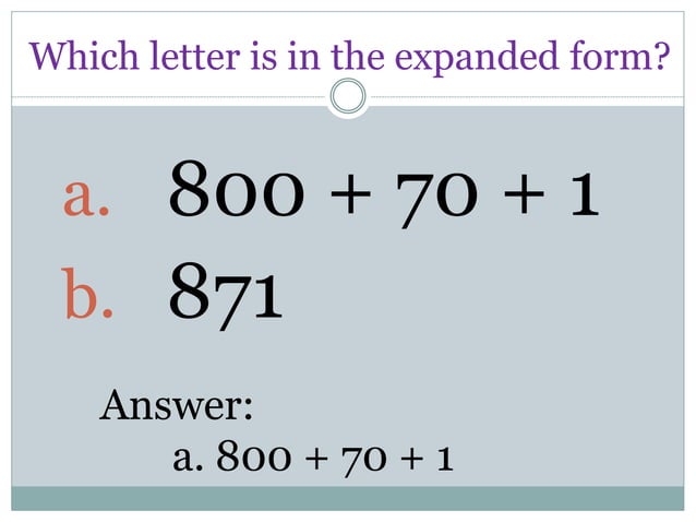 Expanded form and standard form | PPTX