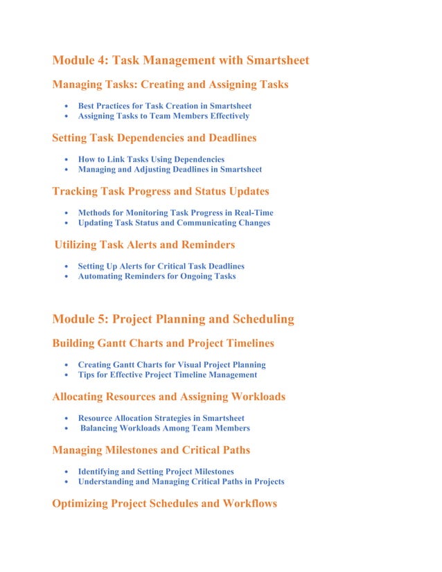 Expanded ‘Mastering Project Management with Smartsheet A Comprehensive ...