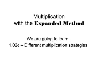 Expanded method distributive property | PPT