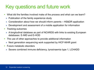 Expanded newborn screening | PDF