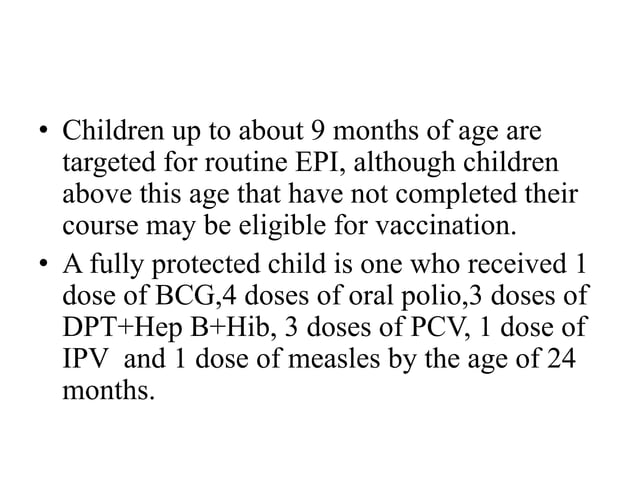 EXPANDED PROGRAMME IN IMMUNIZATION (EPI).pptx | Infectious Diseases ...