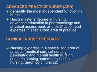 Expanded role of nurses | PPTX