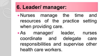 Expanded role of nurses | PPT