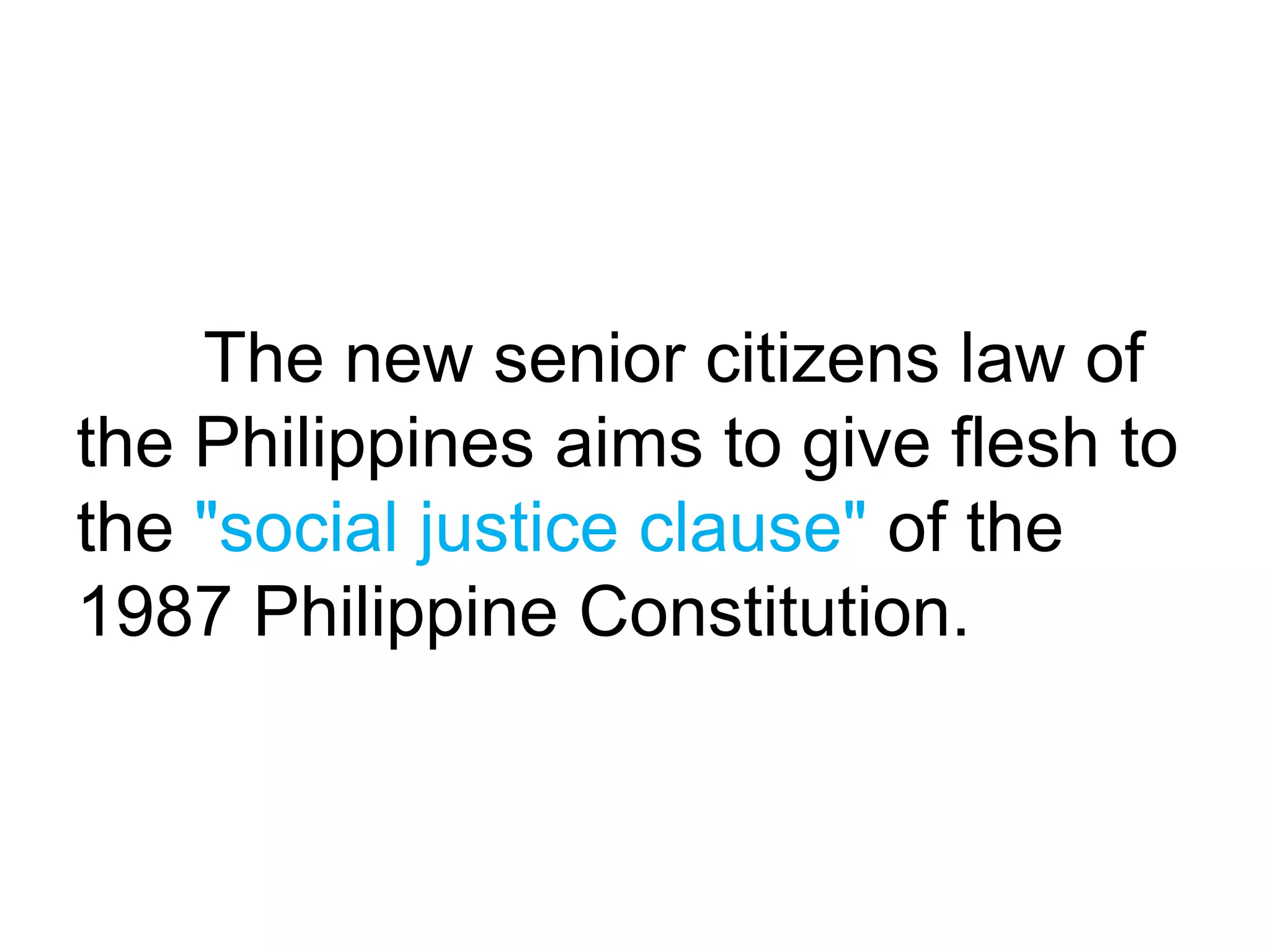 Expanded senior citizen act | PPTX