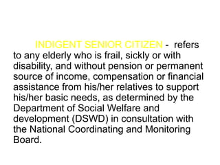 Expanded senior citizen act | PPTX
