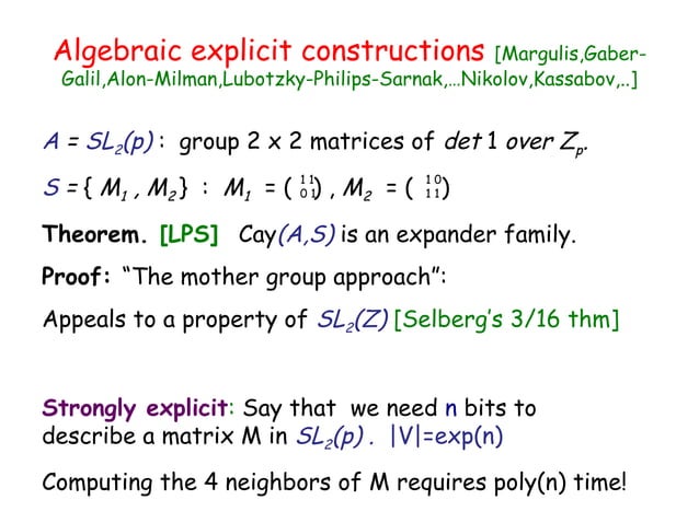 Expander Graph and application_tutorial_June2010.ppt
