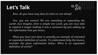Expanding Definition PPT Lesson For Grade 10 | PPTX
