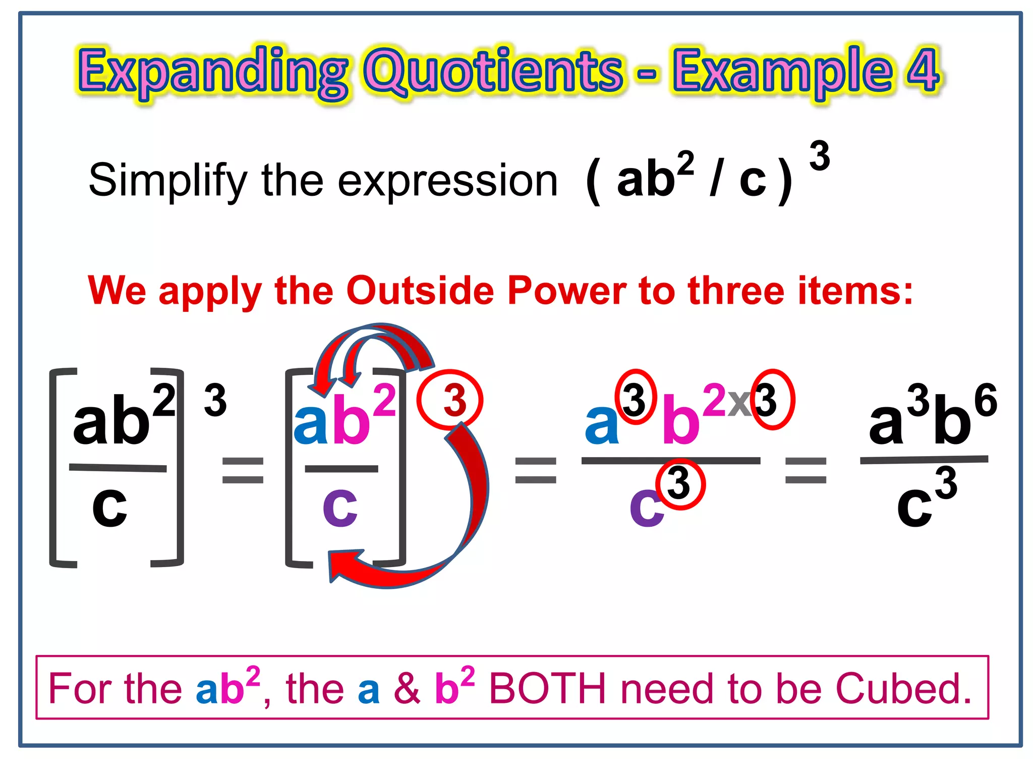 Expanding Exponent Quotients | PPT