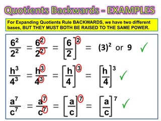 Expanding Exponent Quotients | PPT