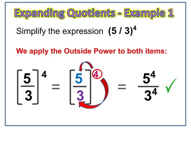 Expanding Exponent Quotients | PPT