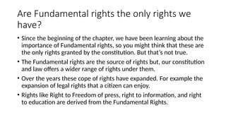 Expanding scope of fundamental rights class 9 ppt | PPTX
