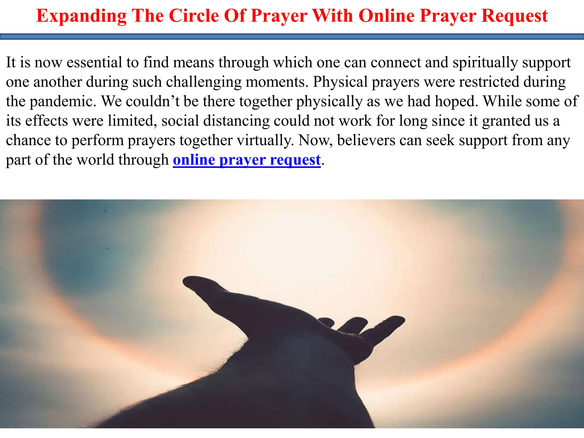 Expanding The Circle Of Prayer With Online Prayer Request.pptx