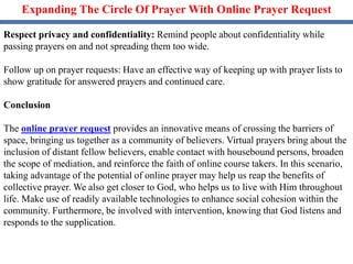 Expanding The Circle Of Prayer With Online Prayer Request.pptx