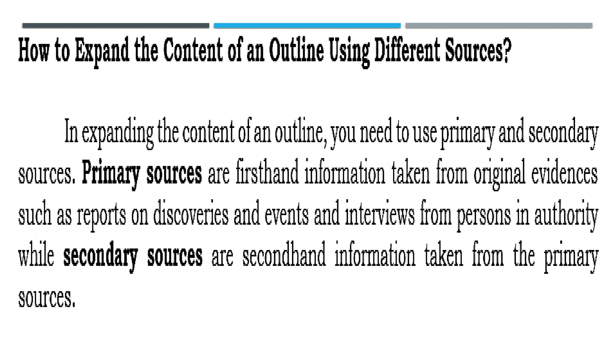 Expanding the Content of an Outline Using Notes.pptx