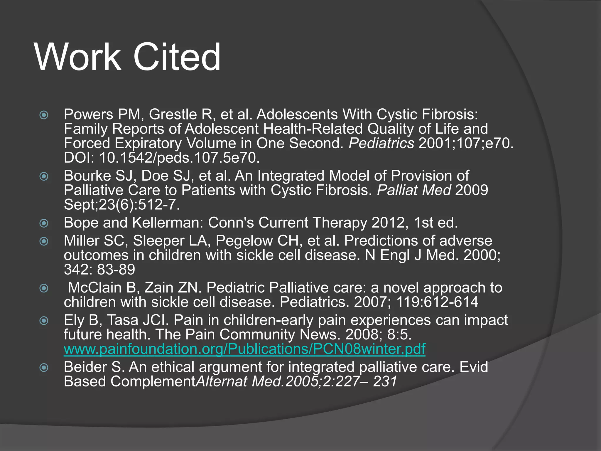 Expanding the spectrum of pediatric palliative care final | PPTX