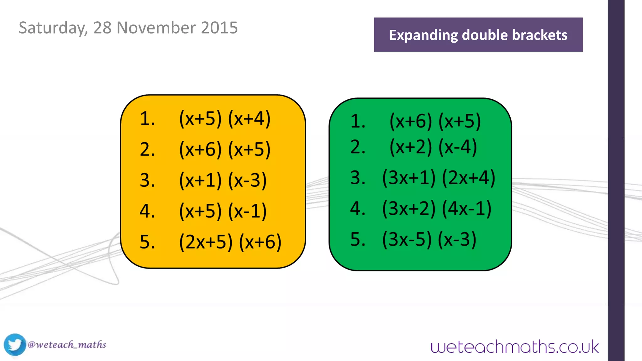 Expanding two brackets | PPTX
