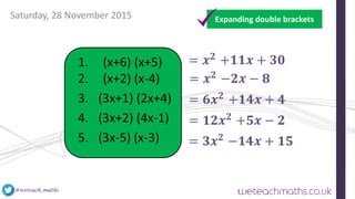 Expanding two brackets | PPTX