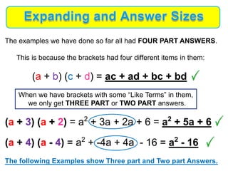 Expanding Binomial Brackets | PPTX
