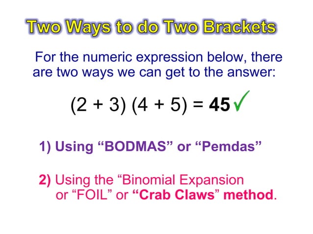 Expanding Binomial Brackets | PPTX | Physics | Science