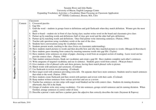 Expanding Vocabulary Handout | PDF