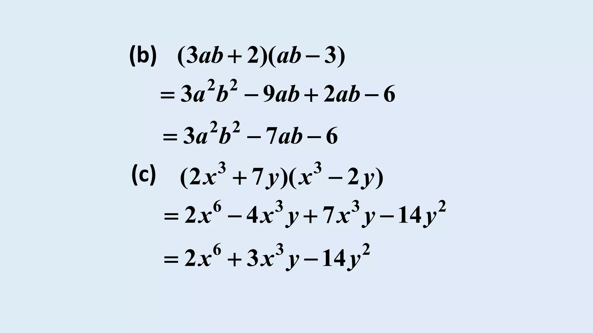 Expansion And Factorisation Of Algebraic Expressions 2 pptx