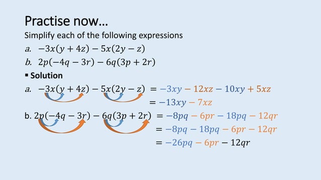 Expansion and Factorisation of Algebraic Expressions 2.pptx | Web Development | Internet