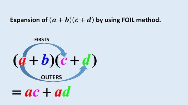 Expansion and Factorisation of Algebraic Expressions 2.pptx | Web ...