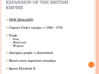 Expansion British Empire & Spread of English | PPT