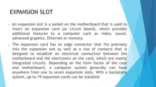 Expansion cards and slots | PPTX