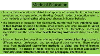 modes of education and its various types | PPTX