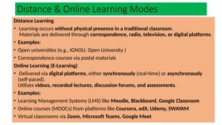 modes of education and its various types | PPTX