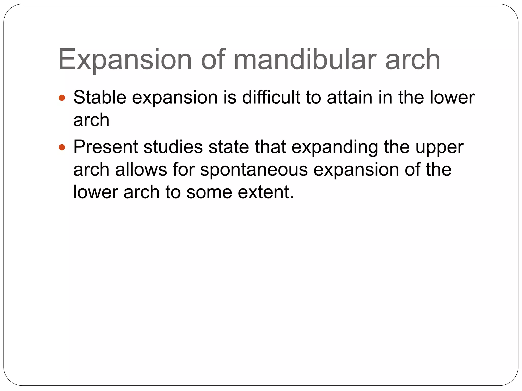 Expansion in orthodontics | PPTX