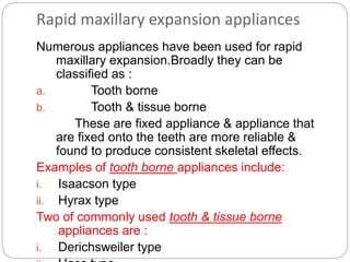 Expansion in orthodontics | PPTX