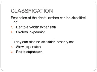 Expansion in orthodontics | PPTX