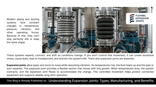 Expansion Joints Explained: Types, Process & Advantages | PDF
