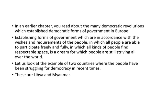 Expansion of democracy | PPTX | Civic affairs | Politics