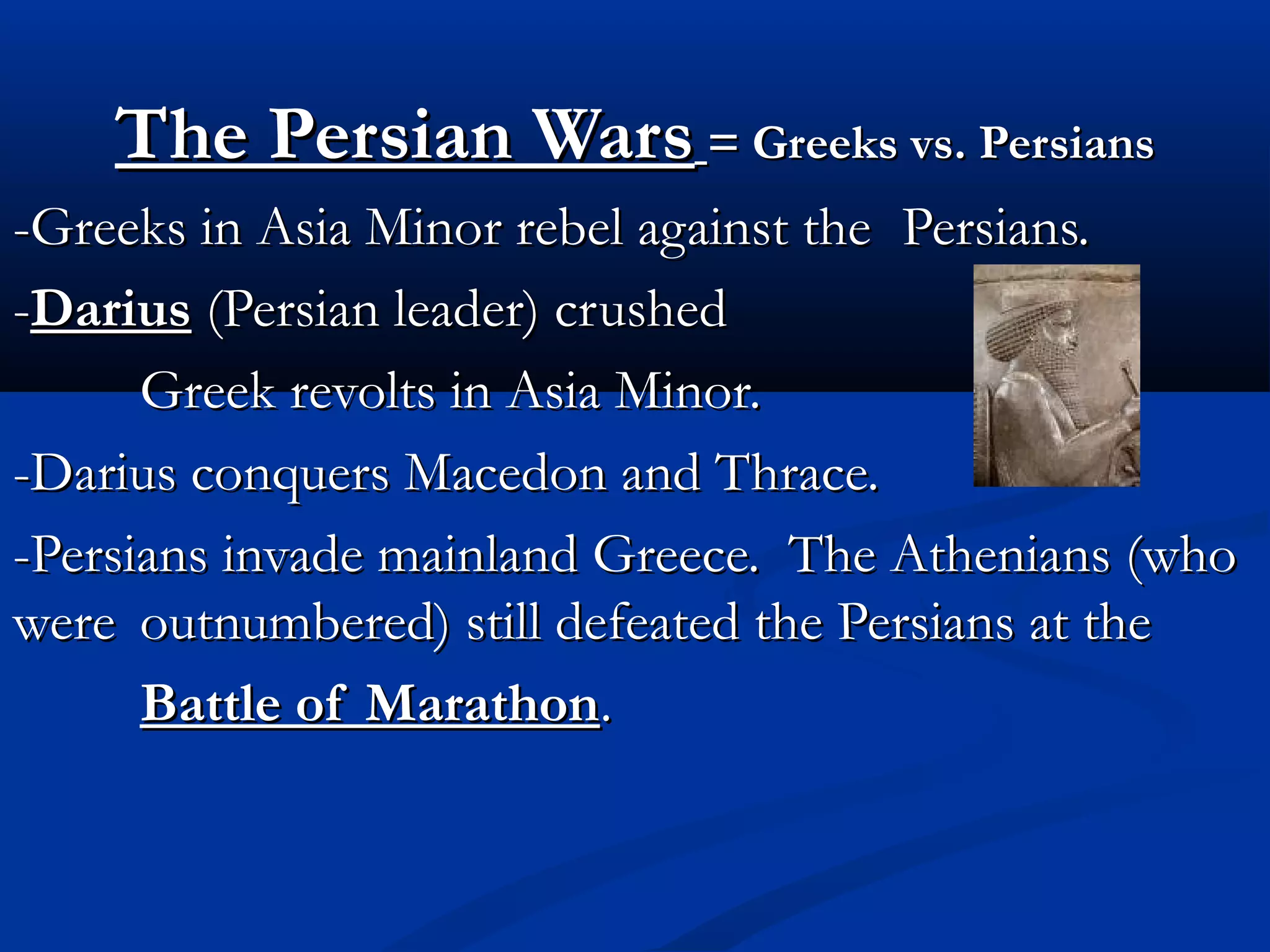 Persian/Peloponnesian Wars #3 | PPT | Death, Injury, or Military ...